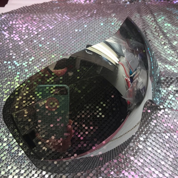 Accessories | Oversized Silver Mirror Reflective Rave Club Sunglasses ...